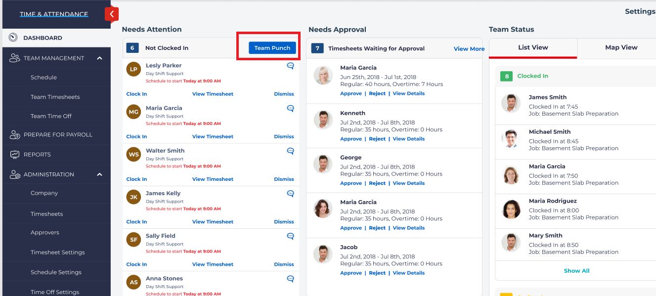 Team Punch/Bulk Punch – HCM Help Center