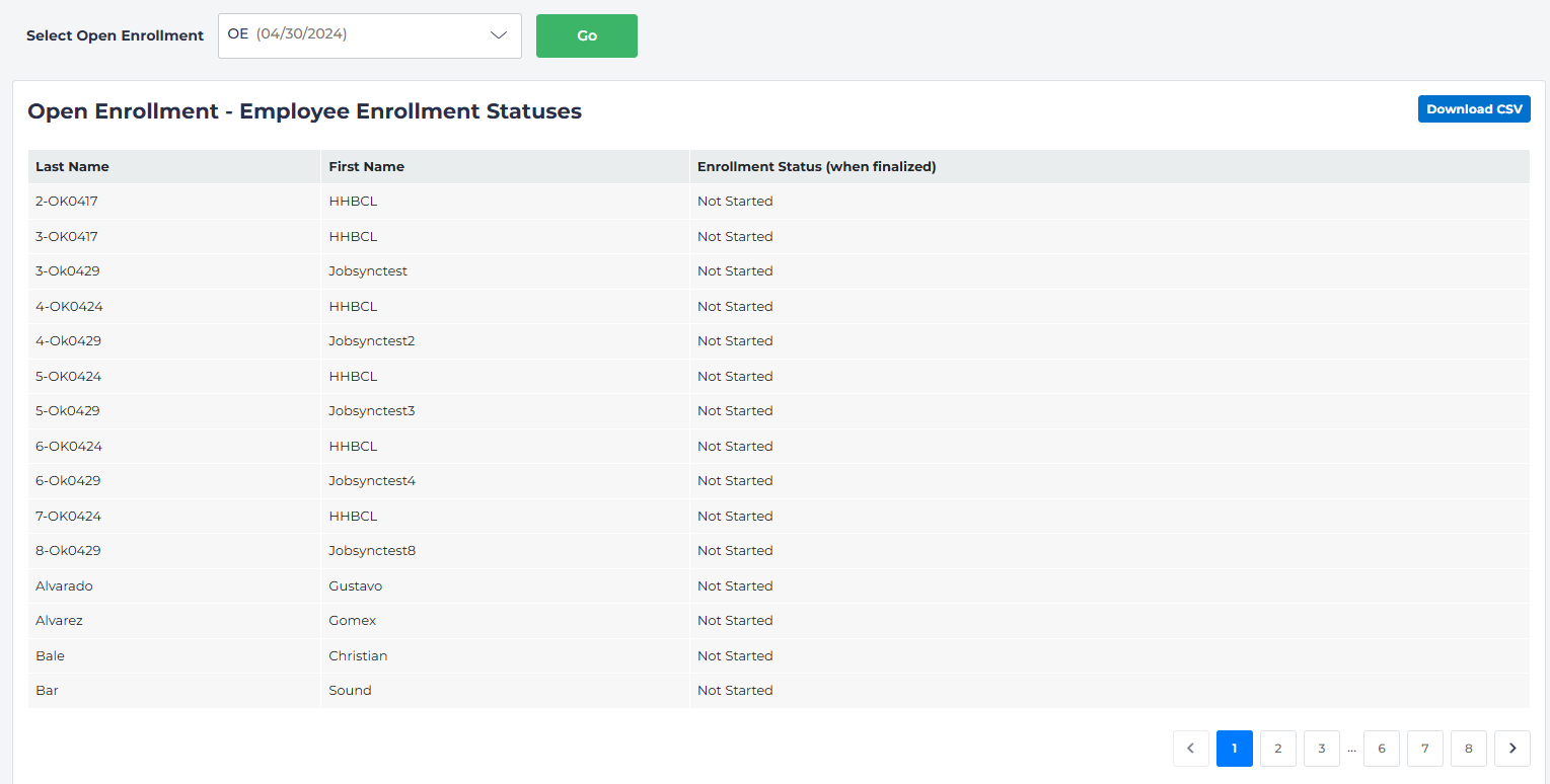 Report - Open Enrollment - Employee Enrollment Statuses – HCM Help Center