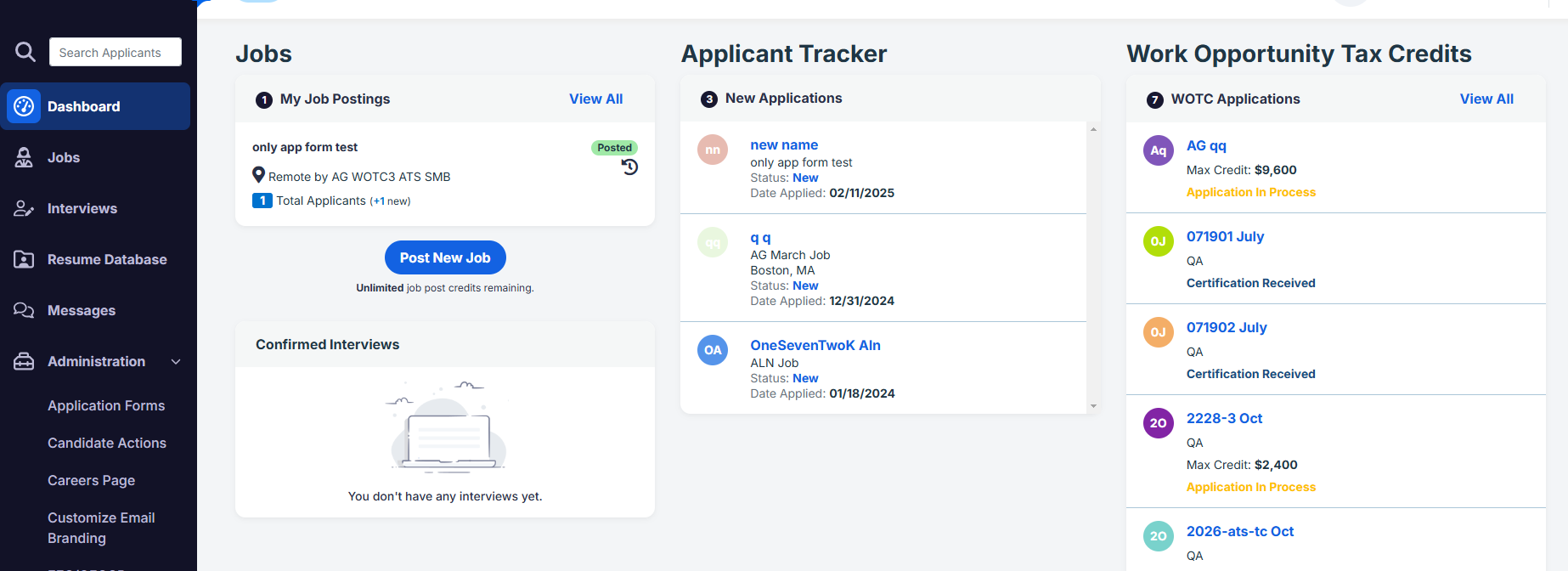 The Hiring Dashboard Layout – HCM Help Center