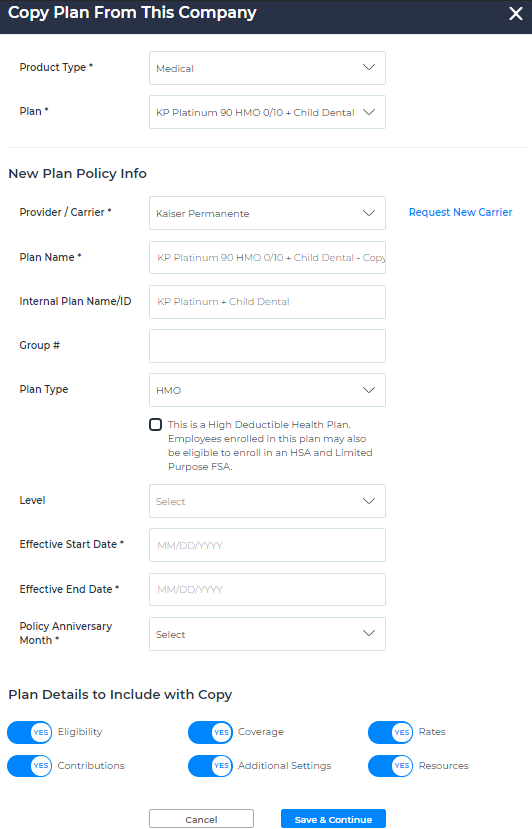 Setting Up a New Plan – HCM Help Center