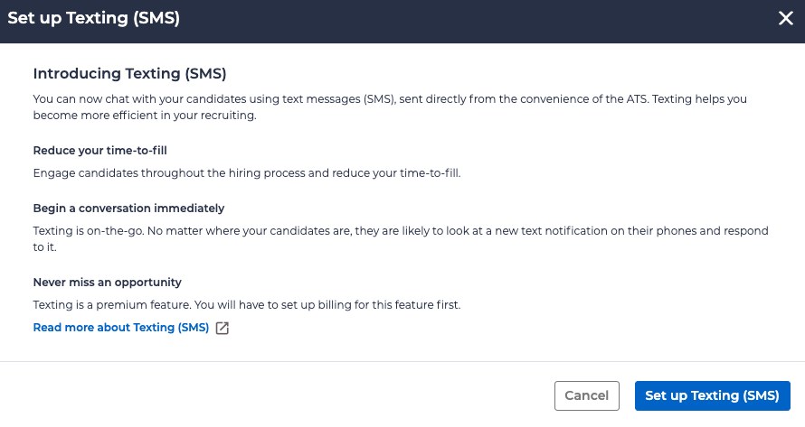 Texting (SMS) Administration – HCM Help Center