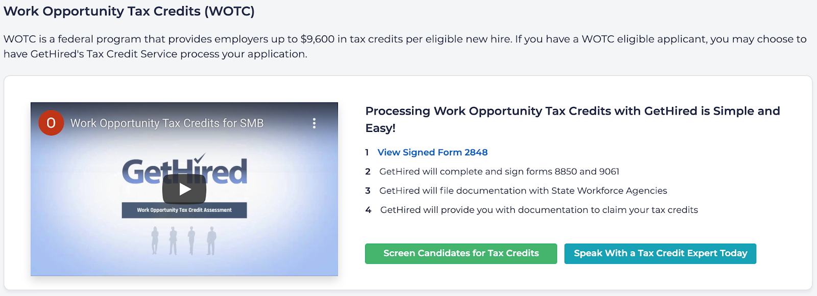 How to Place a WOTC Order – HCM Help Center