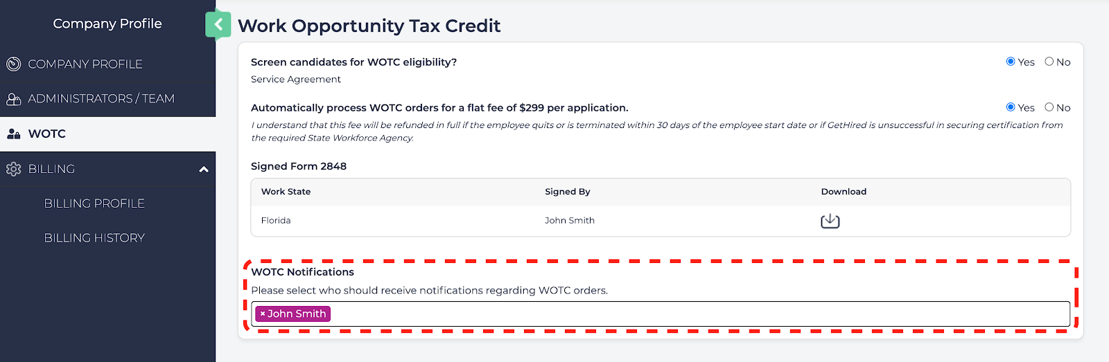 WOTC Administration Settings – HCM Help Center