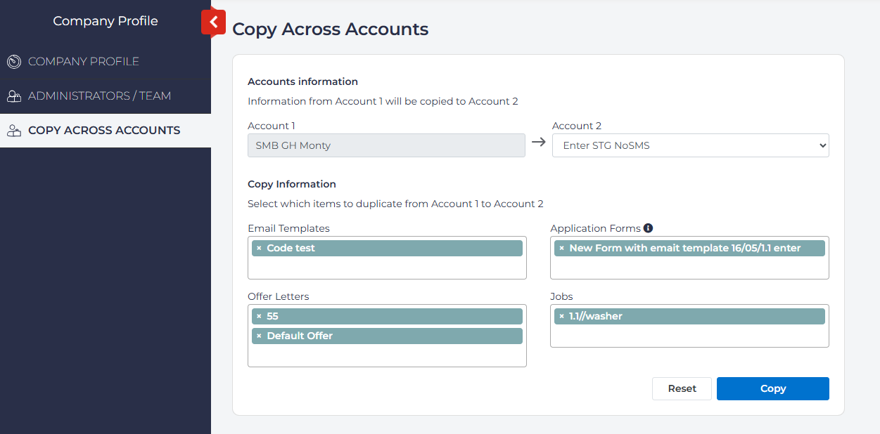 Copy Across Accounts – HCM Help Center